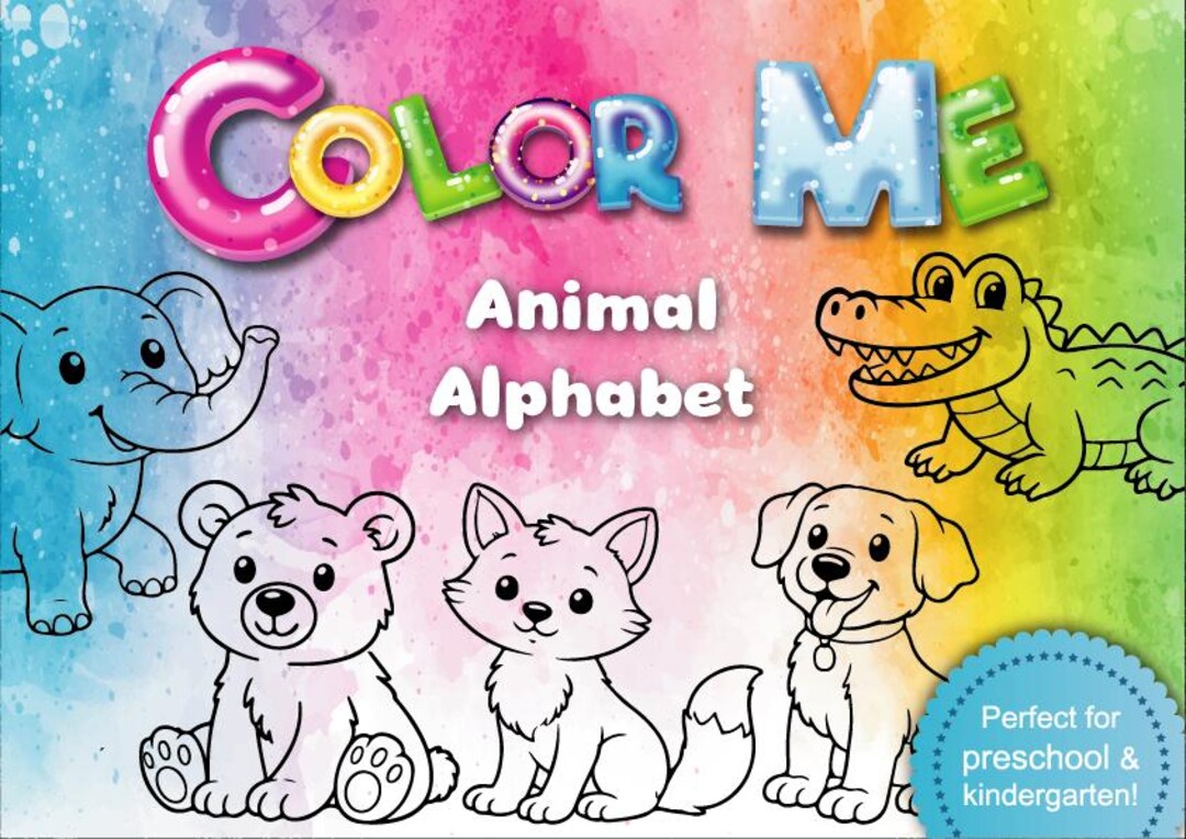 Alphabet Coloring Book for Kids – Cute Animals and Fun ABC Learning ...