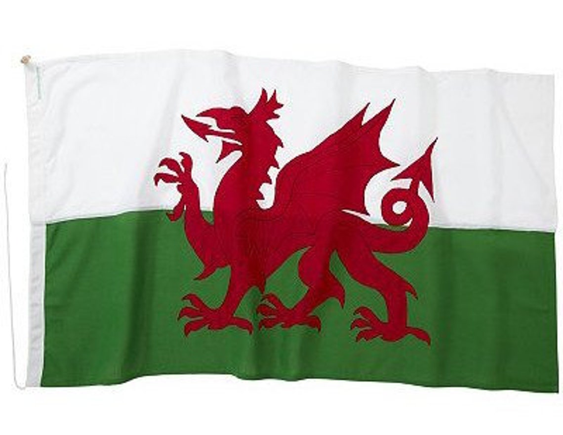Fully Stitched Welsh Dragon Flag (coffin Drape Option Available) - Etsy