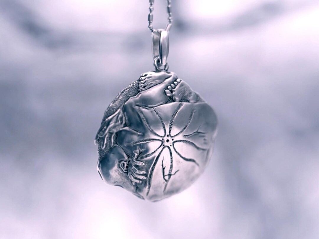 Silver Necklace Liminal Body, Body of Transformation Amulet ...