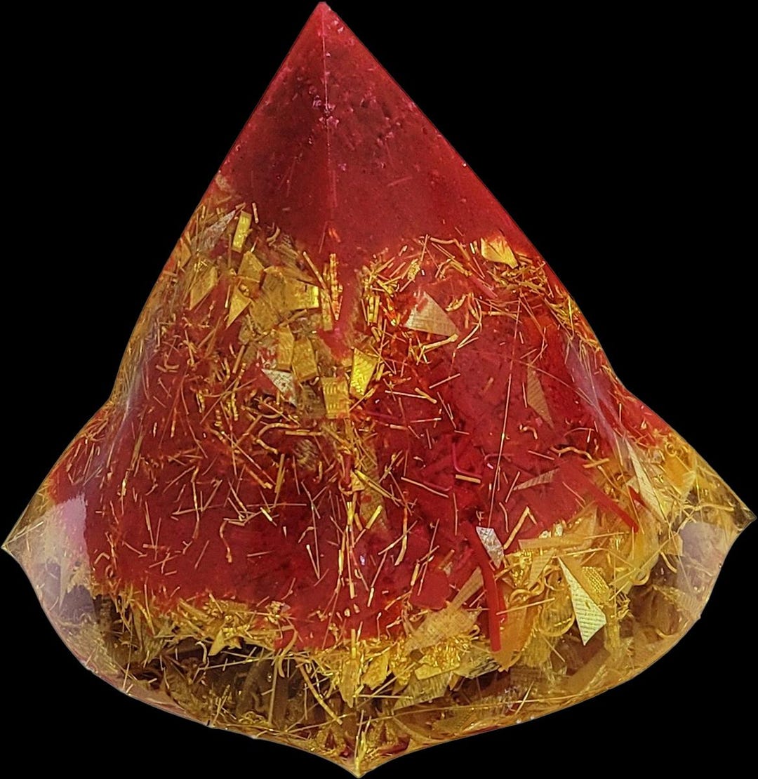 Volcanic Eruption Pyramid Decor/decorative Glass Home Decor/lava Shelf ...