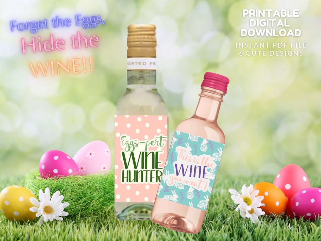 Adult Egg Hunt Mini Wine Bottle Labels - Etsy