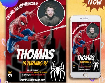 Spider-man Birthday Invitation | Editable & Printable Template ...