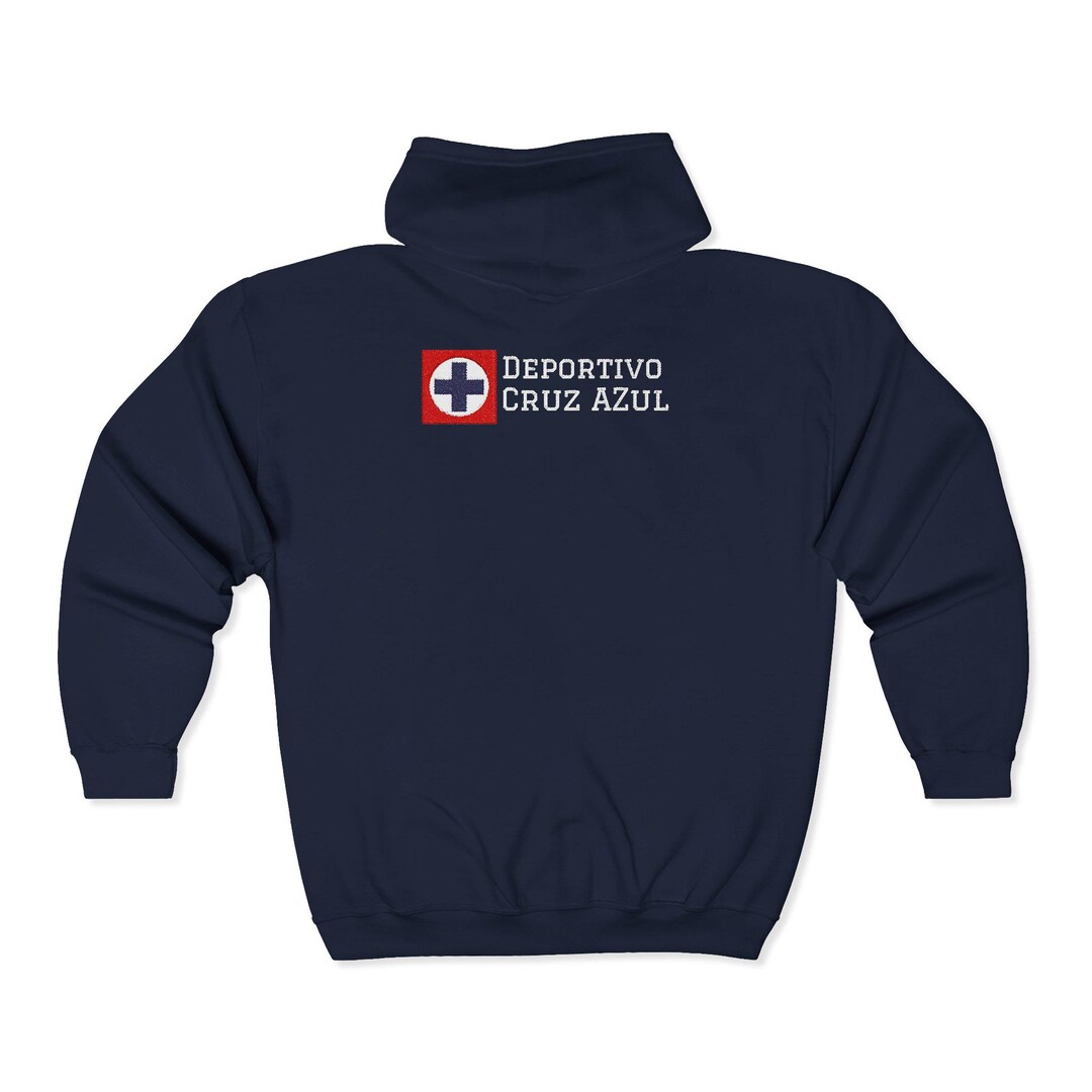 Cruz Azul Full Zip Hoodie • Embroidered Soccer Fan Sweatshirt ...