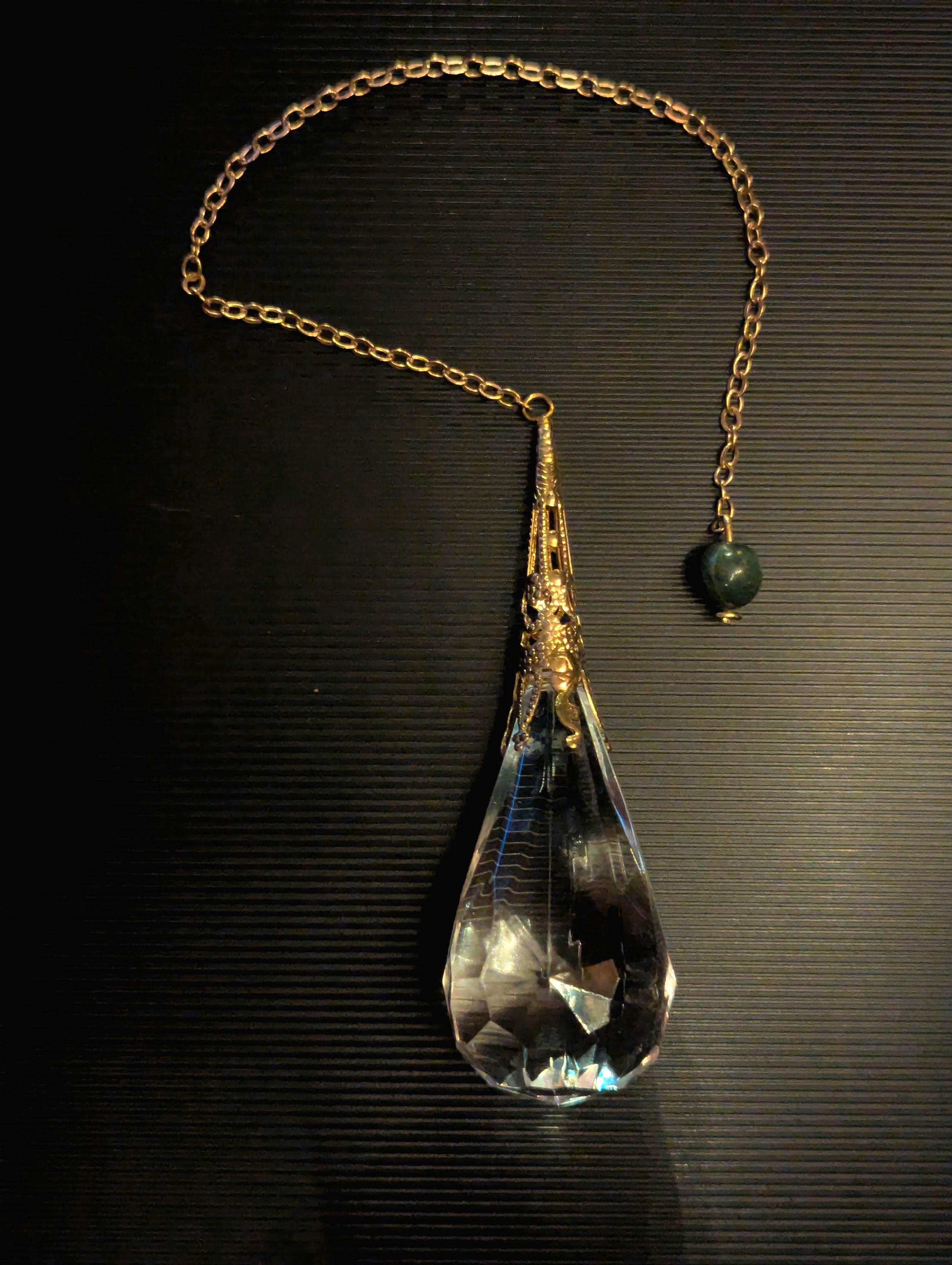 Antique Style Faceted Crystal Pendulum Suncatcher - 7-inch Chain | Home ...