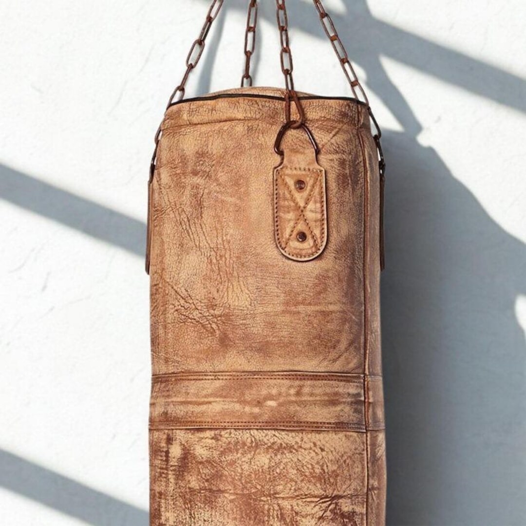 Retro Deluxe Punching Bag ,primium Double Tone Leatherbag, Leather ...