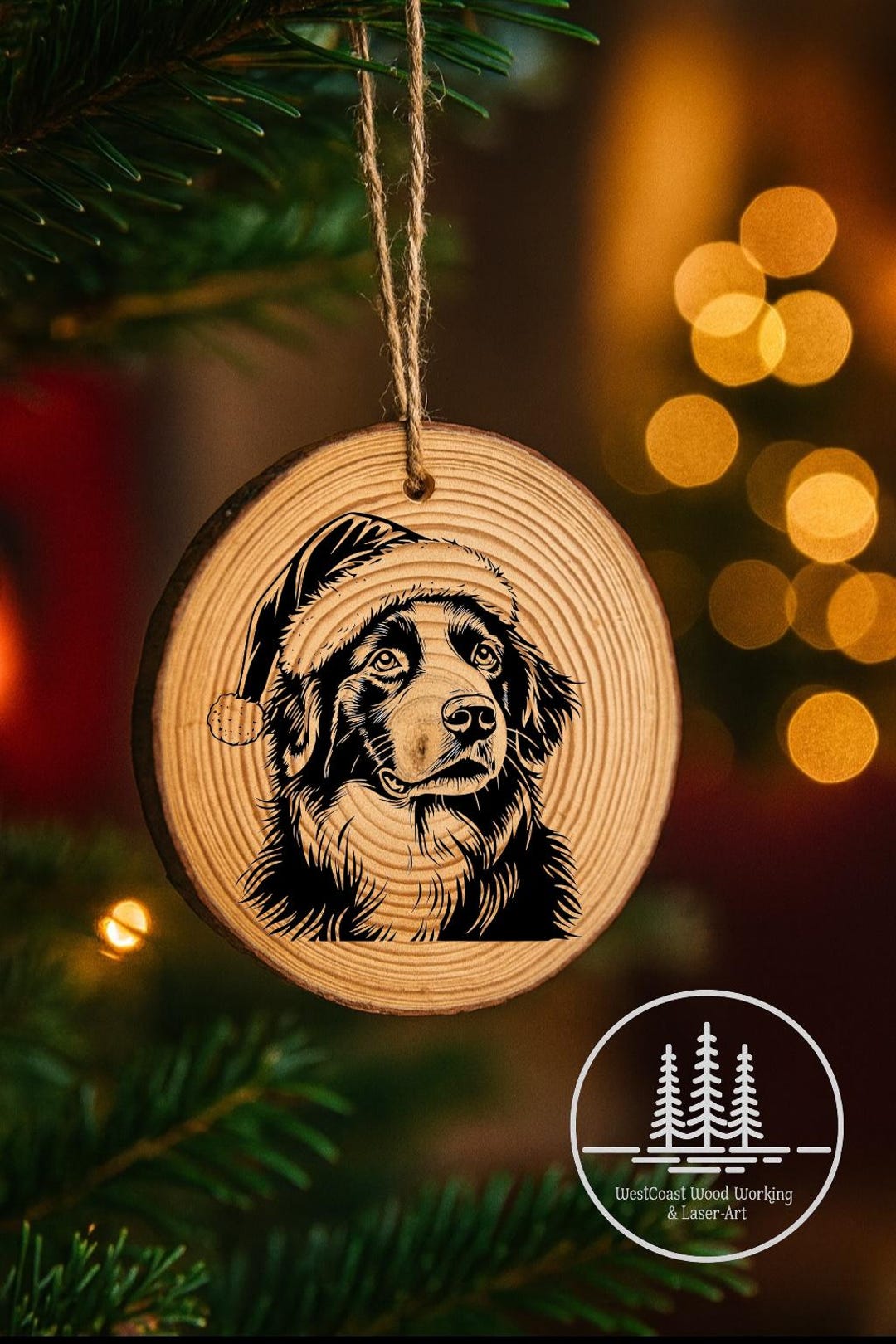 Personalized Appenzeller Sennenhund Dog Christmas Ornament – Santa Hat ...