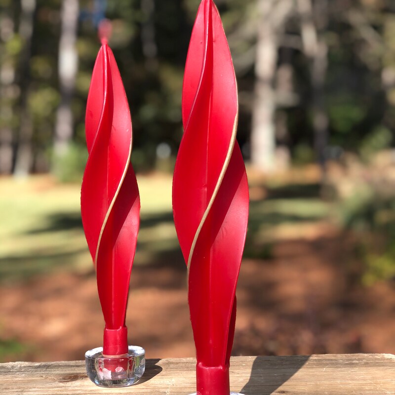 Red Candle - Etsy
