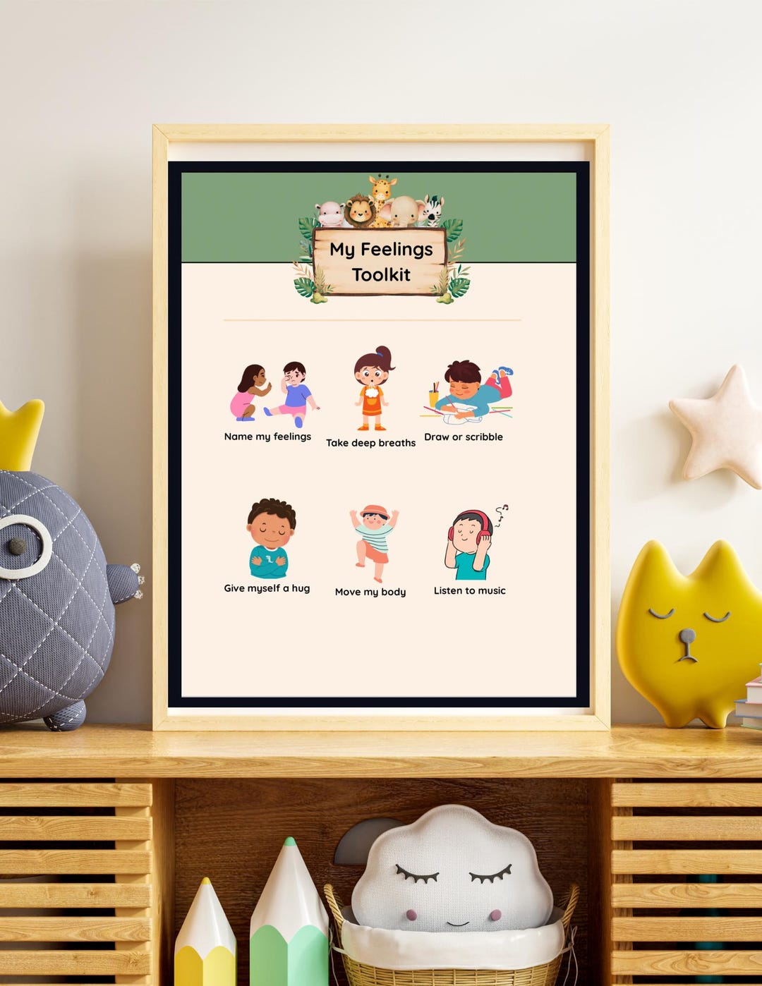 Feelings Toolkit: Emotional Coping Strategies Chart for Kids (digital ...