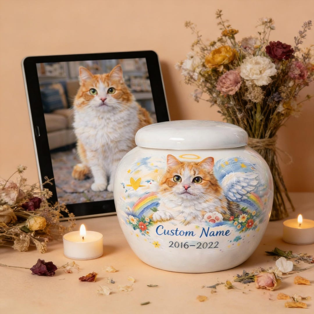 Custom Cat Urn, With Name or Without Name. Special Memory. Multipurpose ...