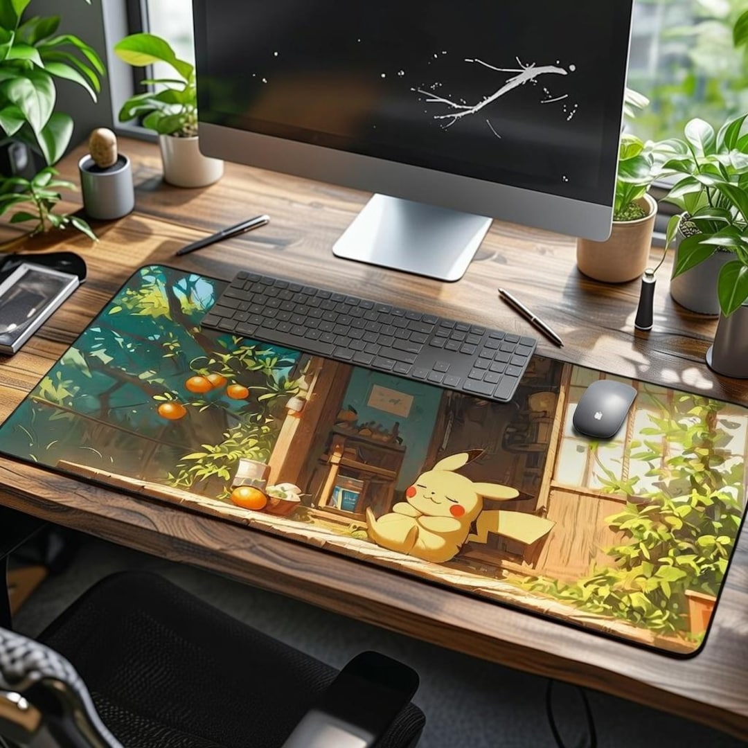 XXL Pikachu Anime Mouse Pad – Pokémon Pikachu - Gaming Mouse Pad Desk ...