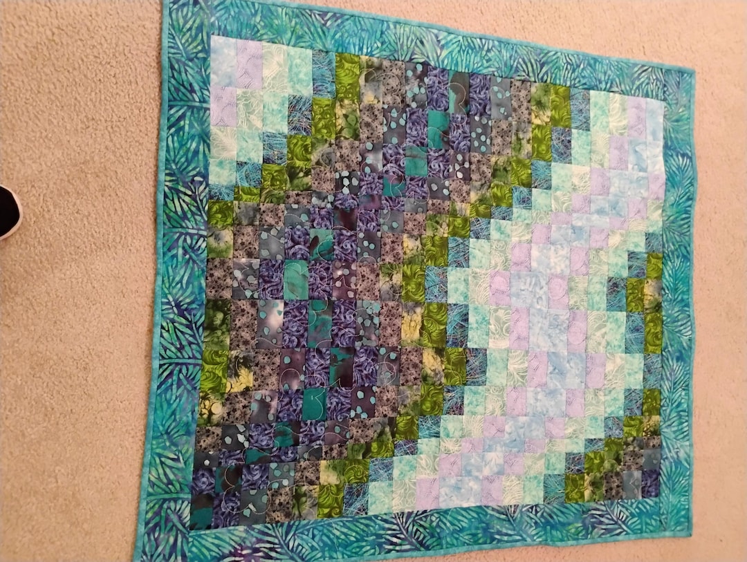 Blue Lagoon Bargello Quilt - Etsy