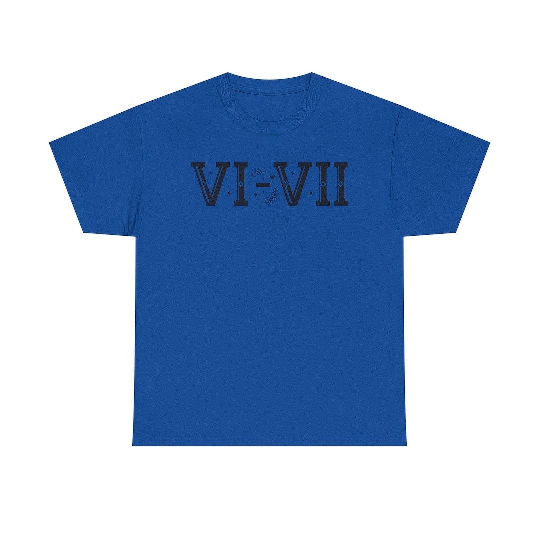 Roman Numeral VI-VII T-shirt | Vintage Serif Date Tee - Etsy