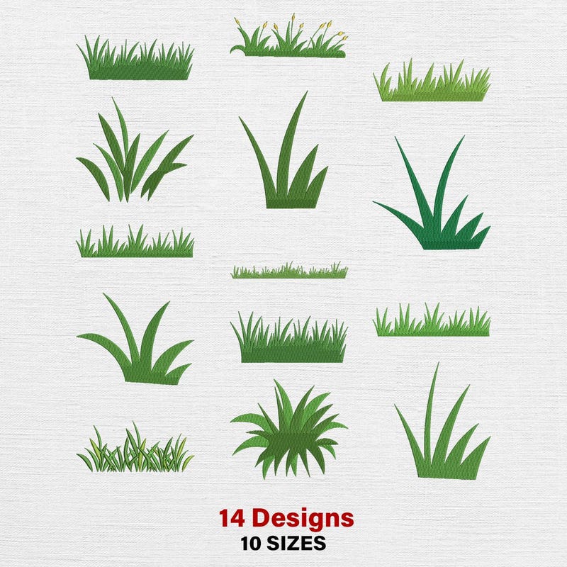 Grass Embroidery Designs - Etsy