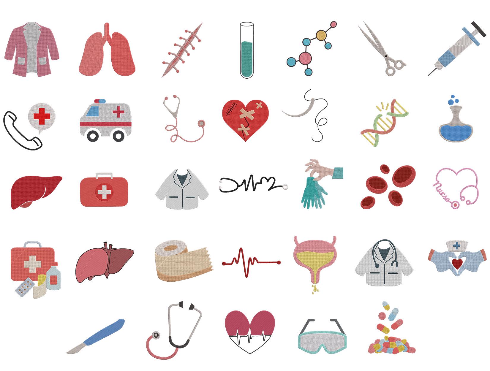 Medical Embroidery Design, Hospital, Anatomy and Medicine Embroidery ...