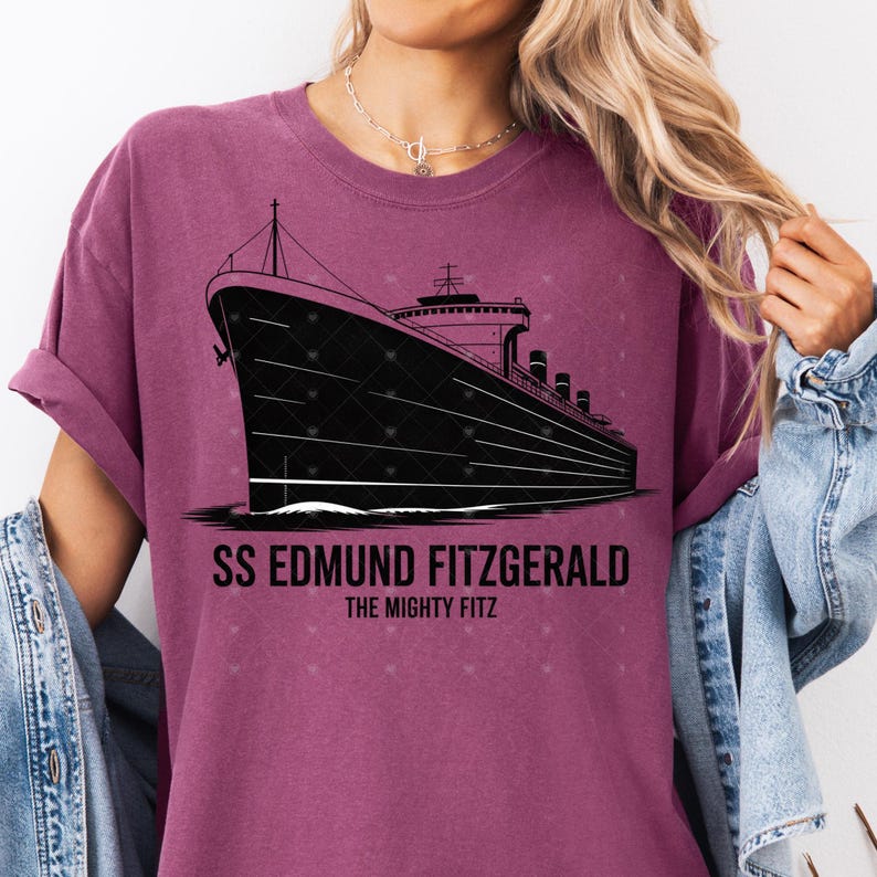 Edmund Fitzgerald PNG, Lake Superior Mighty Fitz Ship Art (digital ...