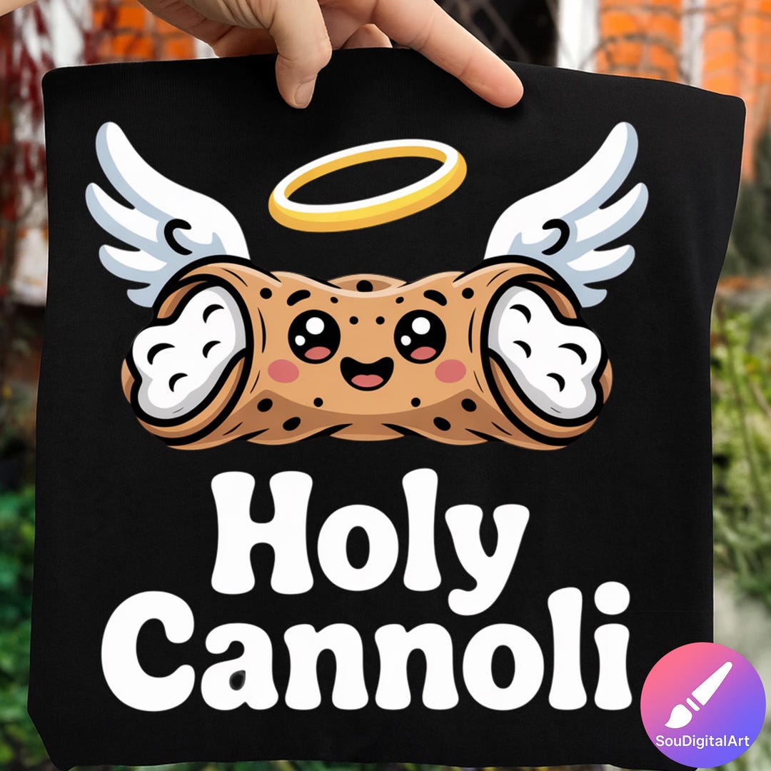 Funny Holy Cannoli PNG, Kawaii Angel Dessert Clipart (digital Download ...