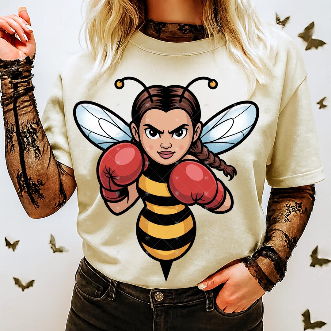 Boxing Bee PNG, Strong Fighter Cartoon Graphic (digital Download) - Etsy
