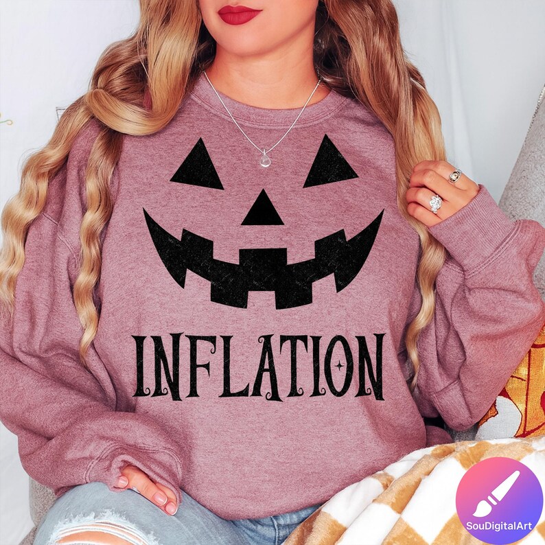 Funny Inflation Halloween PNG, Jack O Lantern Face Design (digital ...
