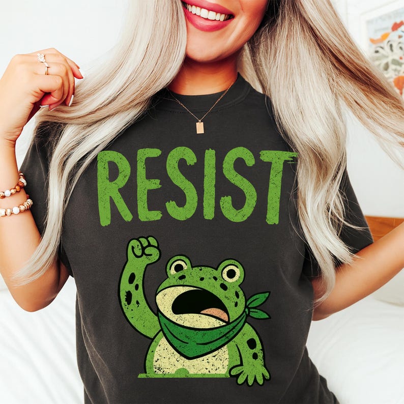 Portland Frog Resist Frog PNG, Protest Sublimation Design, Political ...