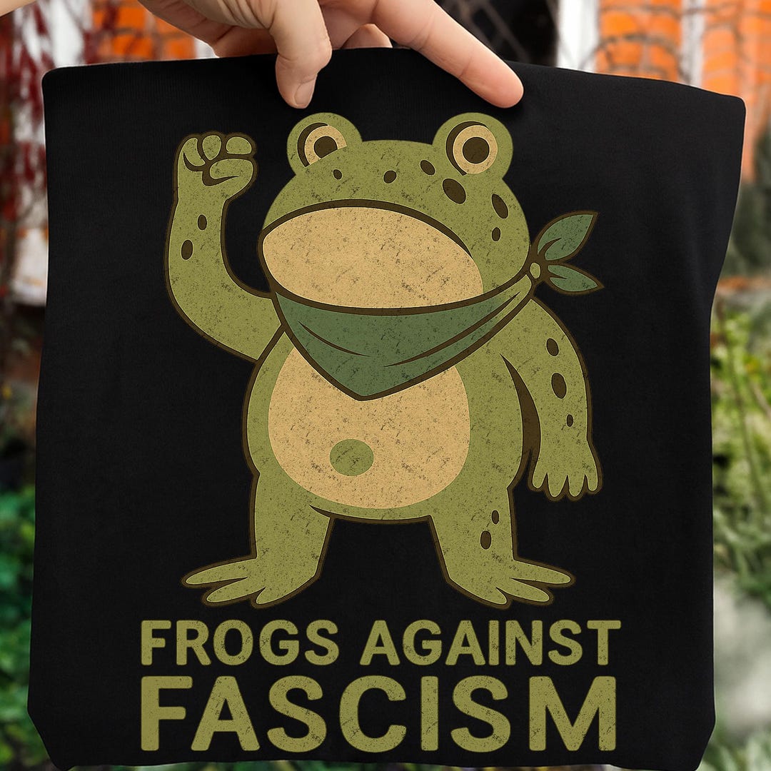 Frogs Against Fascism PNG, Retro Protest Art (digital Download) - Etsy