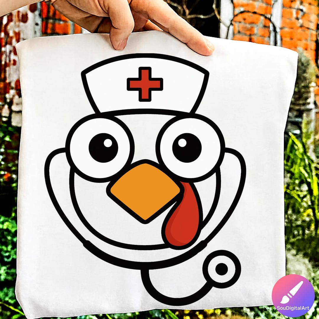 Funny Nurse Chicken PNG, Thanksgiving Healthcare Humor (digital ...