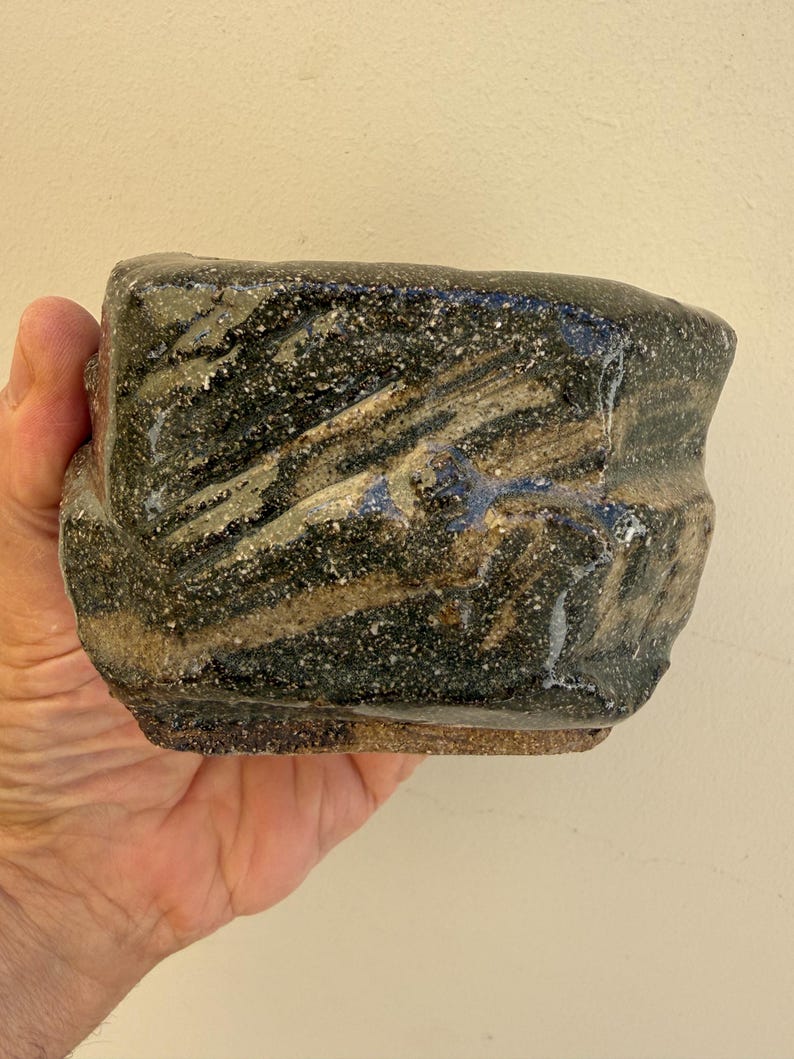 Small Handmade Kurinuki Style Ceramic Succulent Planter, Carved ...