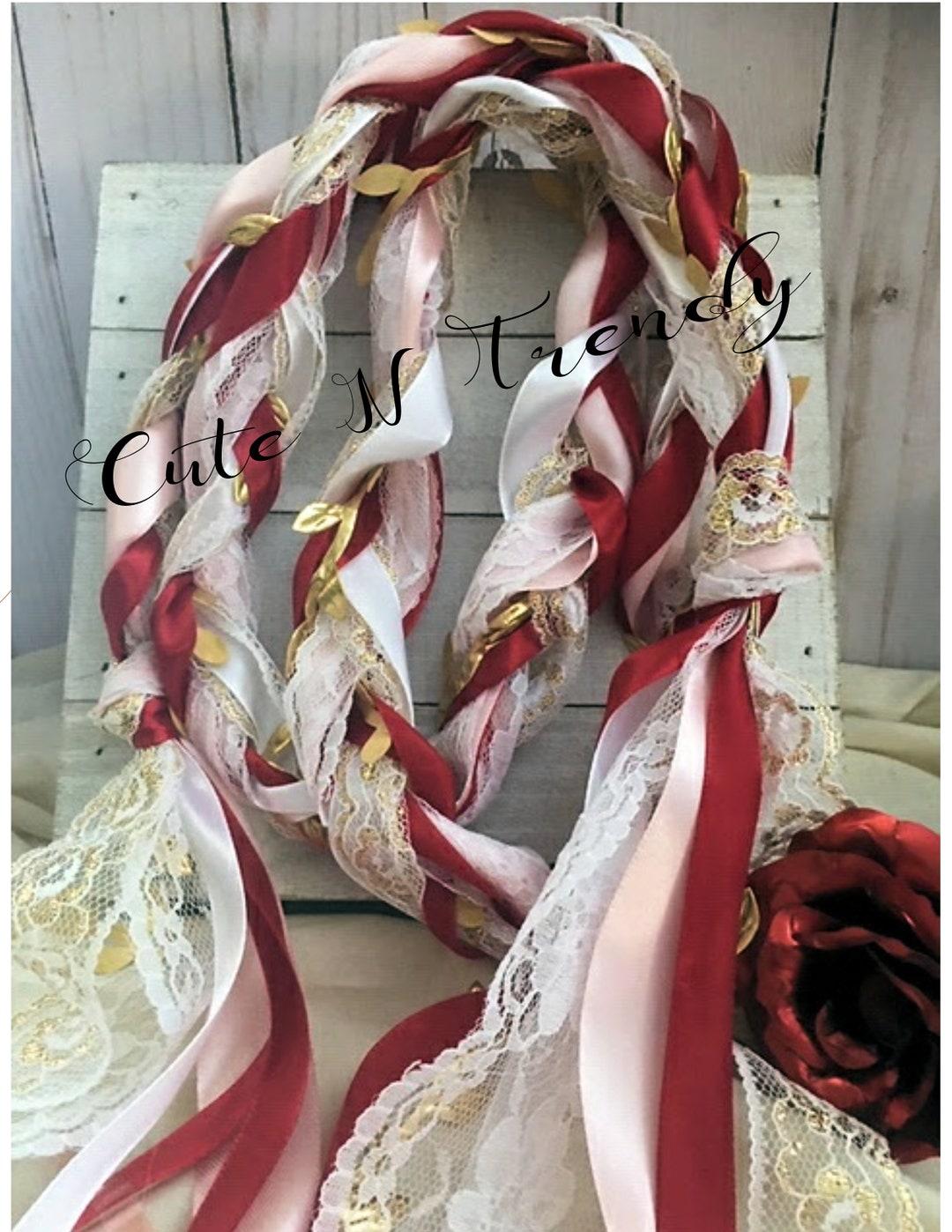 Red and Gold Handfasting Wedding Unity Cord - Etsy