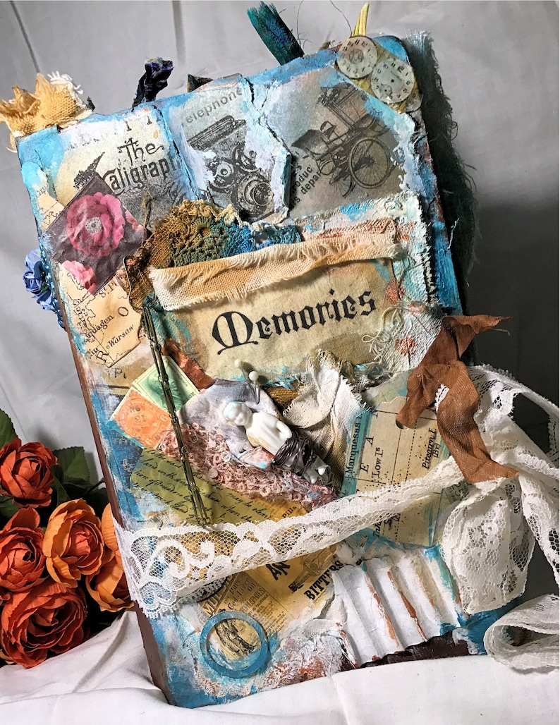 Junk Journal/ Mixed Media / Memory Book One of a Kind (ready to Ship ...