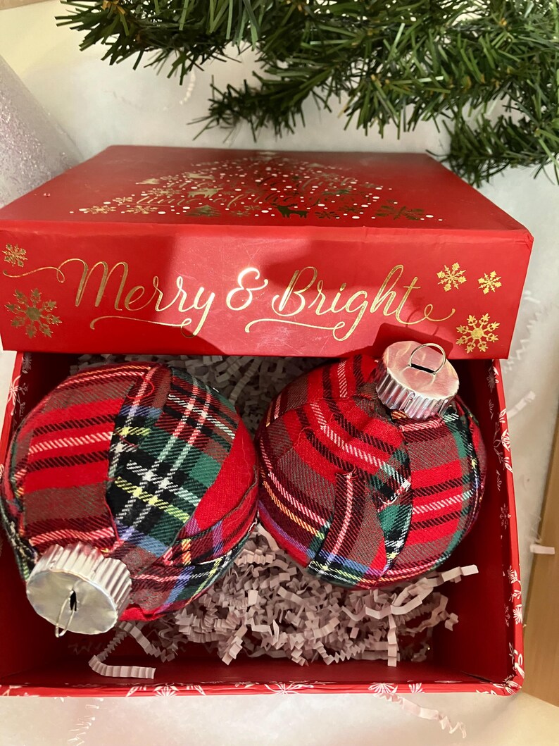 Handmade Farm House Plaid Christmas Ornaments - Etsy