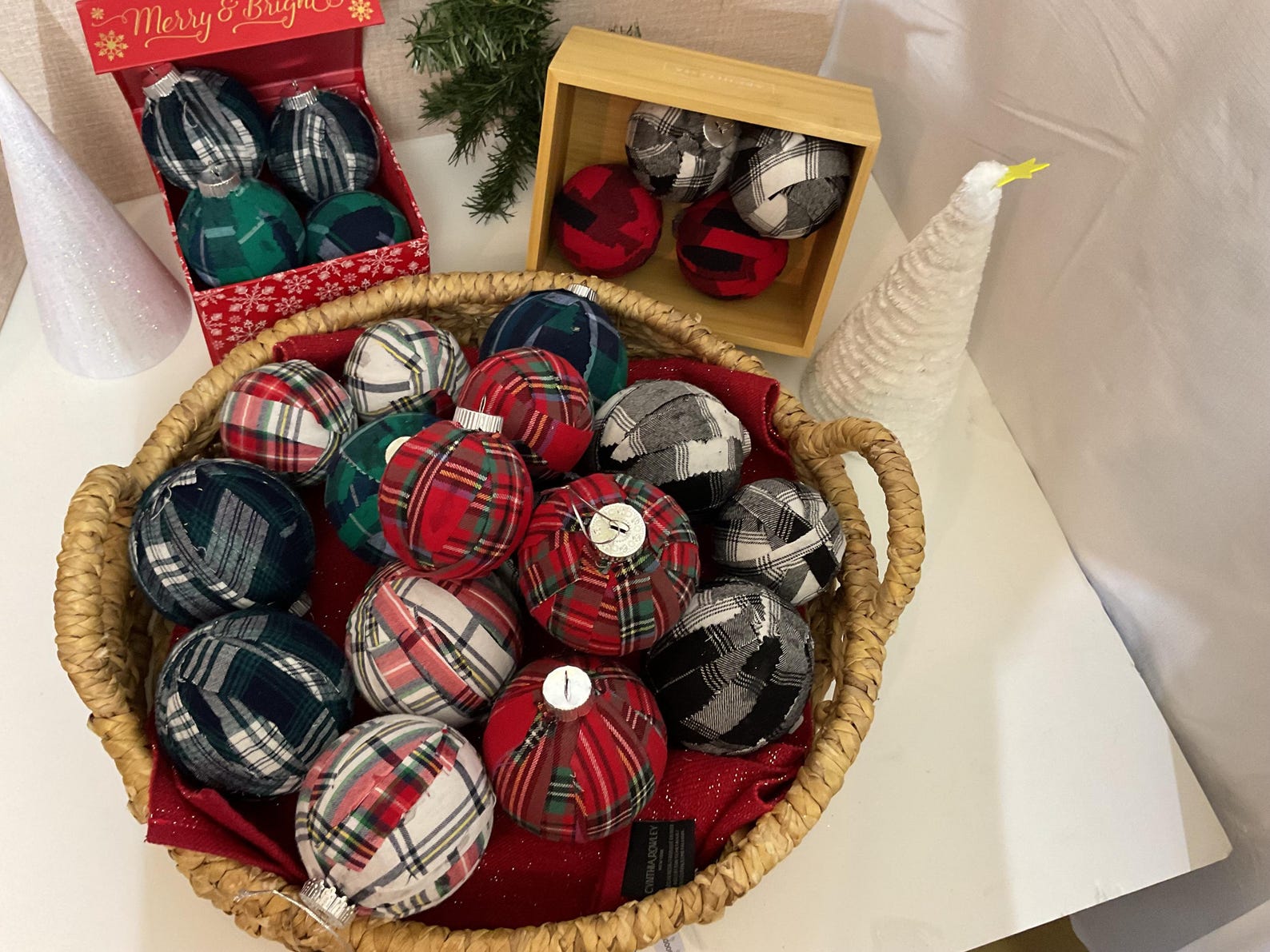 Handmade Farm House Plaid Christmas Ornaments - Etsy