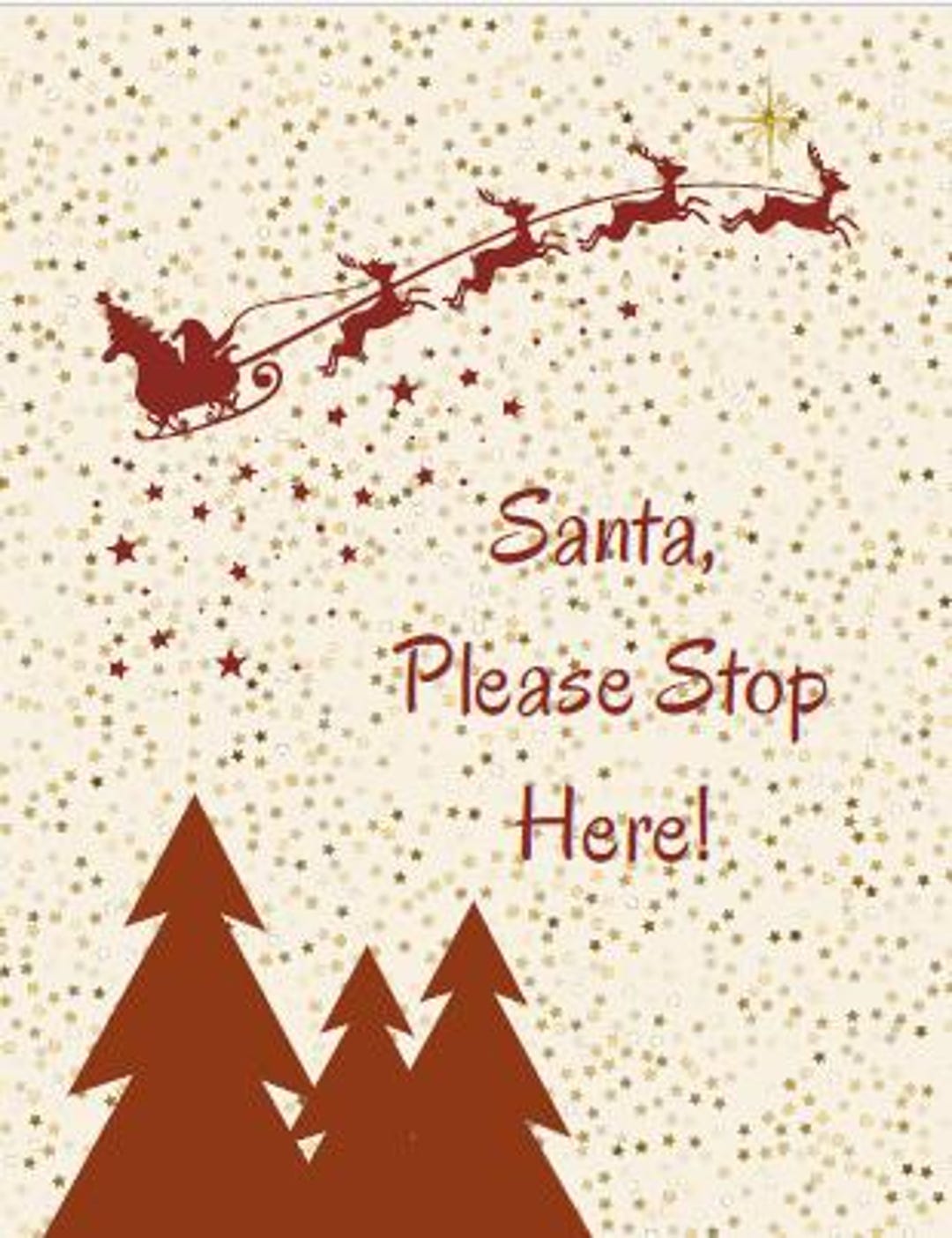 Santa Please Stop Here | Christmas Door Sign Printable | Kids Christmas ...