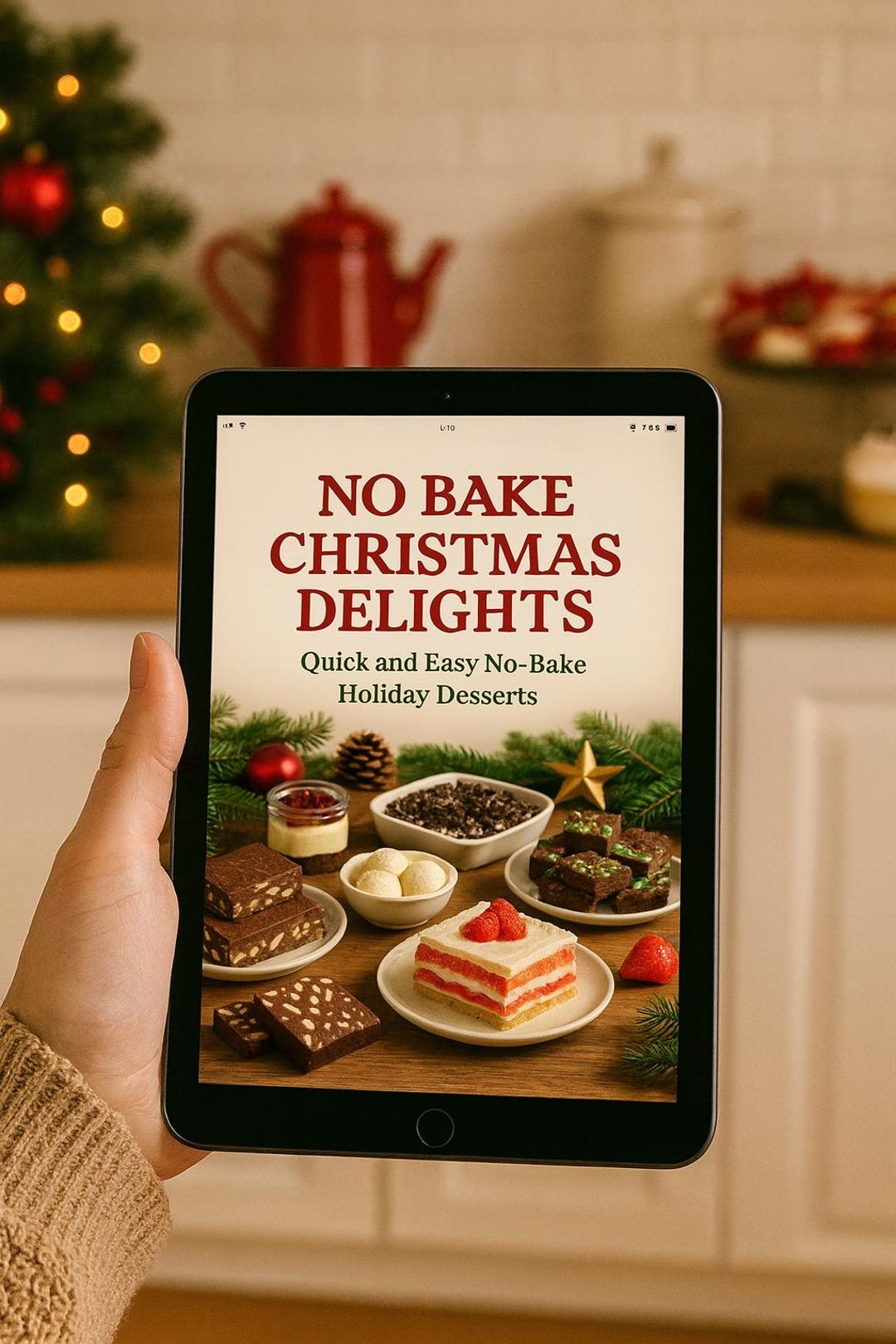 No Bake Christmas Desserts Recipe, Holiday Delights Cookbook (digital ...