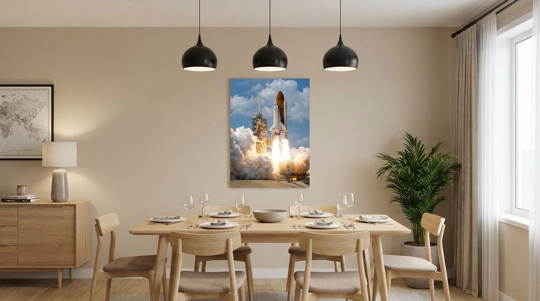 Space Shuttle First Launch - Dramatic Rocket Launch Photograph ...