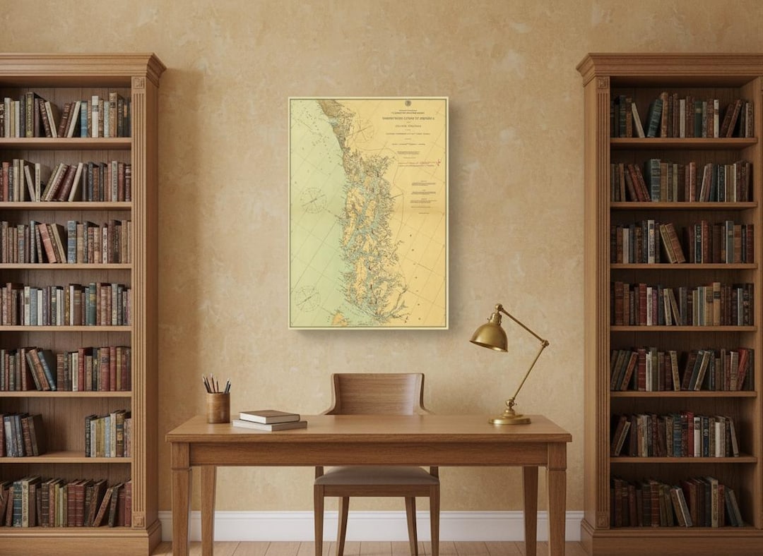 Vintage Alaska Inside Passage Map, 1898 Nautical Chart Poster - Etsy