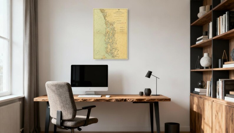 Vintage Alaska Inside Passage Map, 1898 Nautical Chart Poster - Etsy