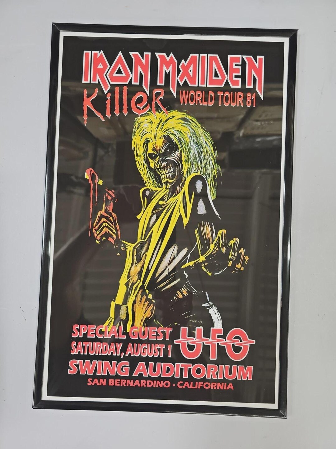 Iron Maiden & UFO 1981 CA Concert Poster - Framed - Etsy