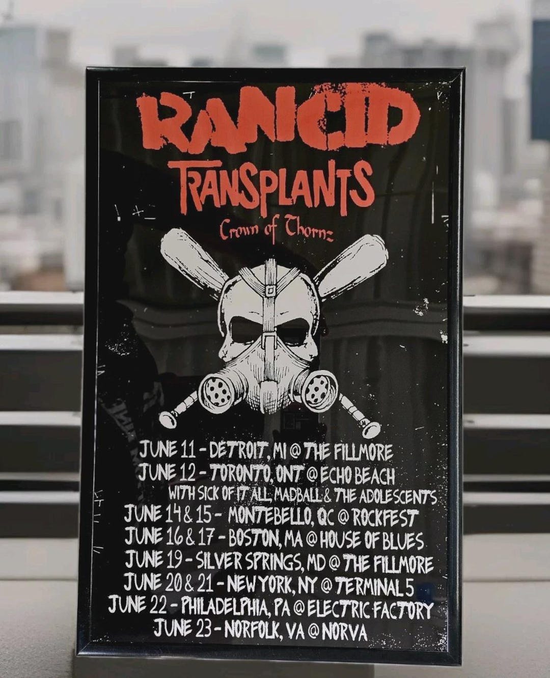 Rancid Transplants US Tour Concert Poster- Framed - Etsy