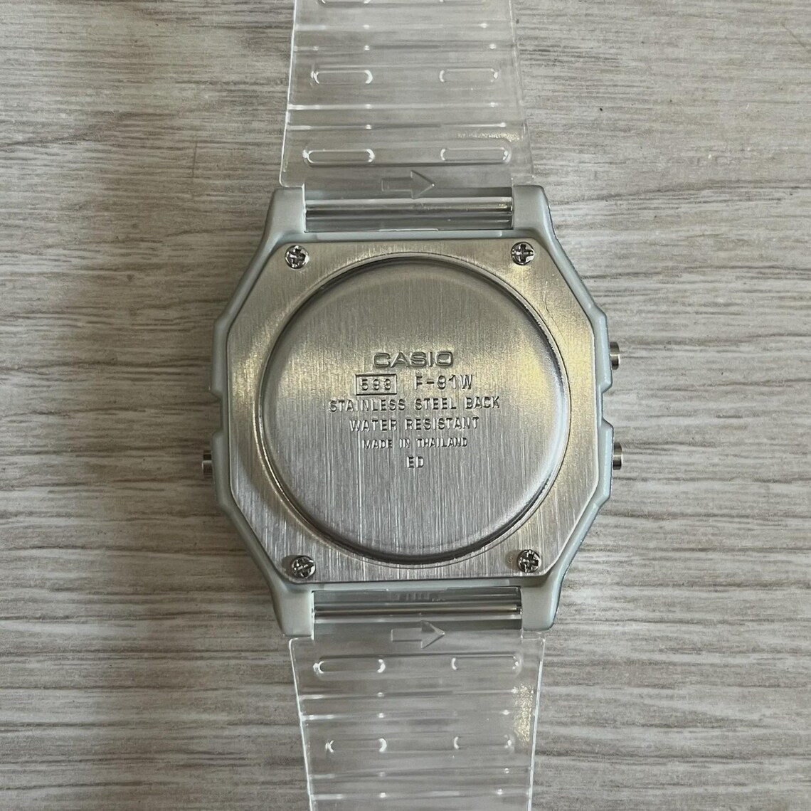 Casio F-91W "usa" - Flag & Clear Digital Watch - Hand-modified - Custom ...