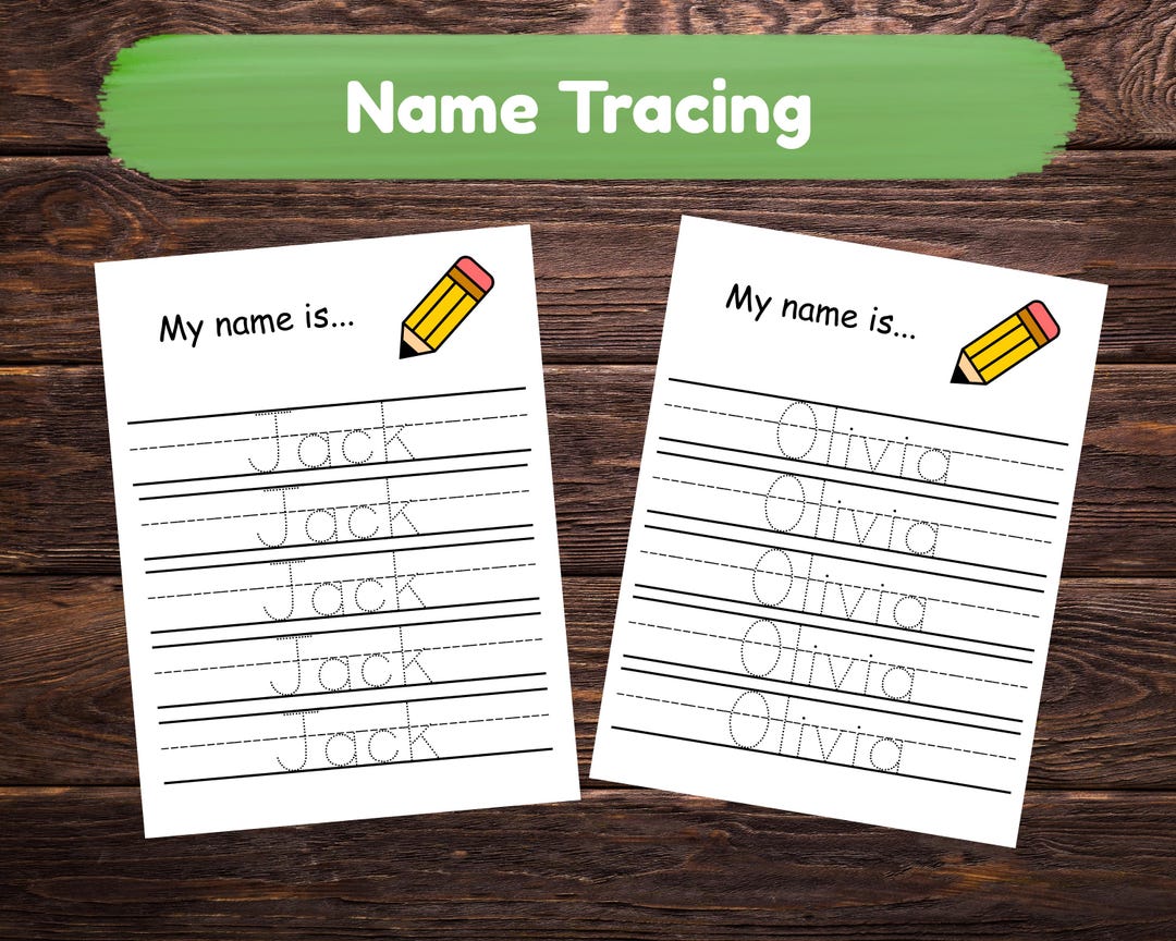 Personalized Name Tracing Worksheet: Handwriting Practice (instant ...