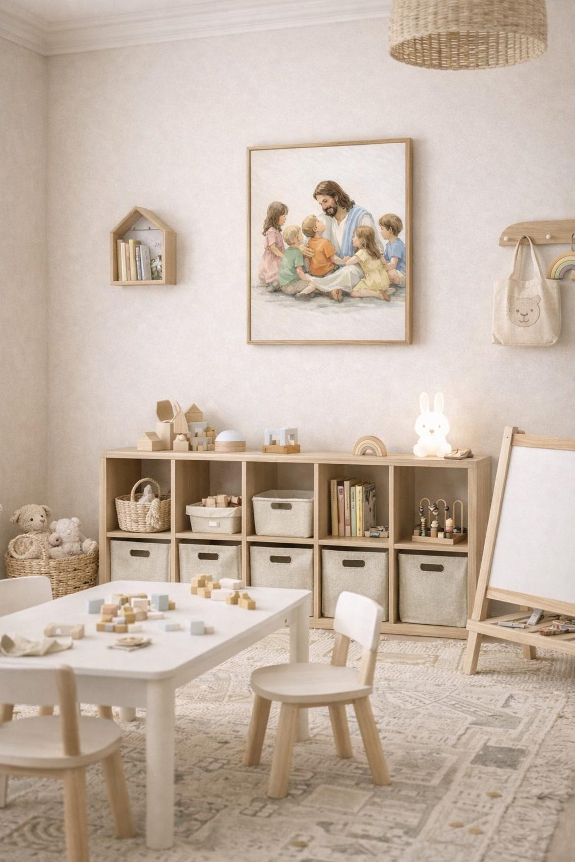 Jesus With Children Watercolor Print, Christian Nursery Art (digital ...