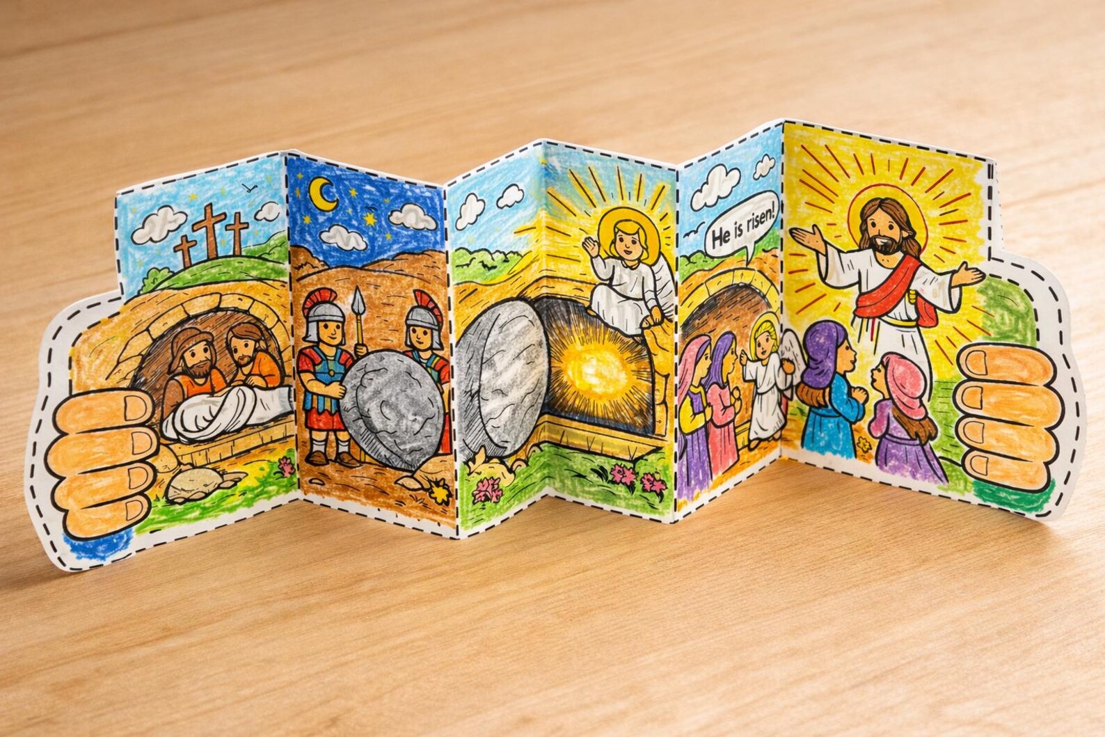 Holy Week Accordion Craft Printable | Easter Resurrection Bible Craft ...
