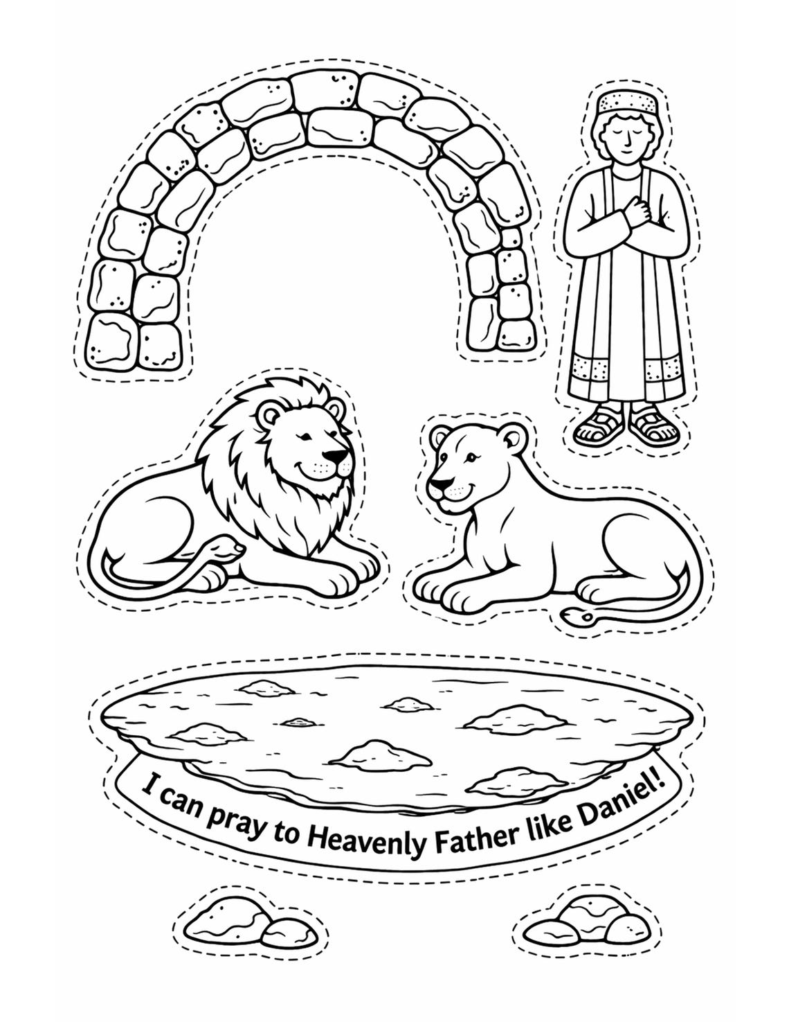 Daniel in the Lions Den Craft Printable | LDS Primary Activity | Come ...