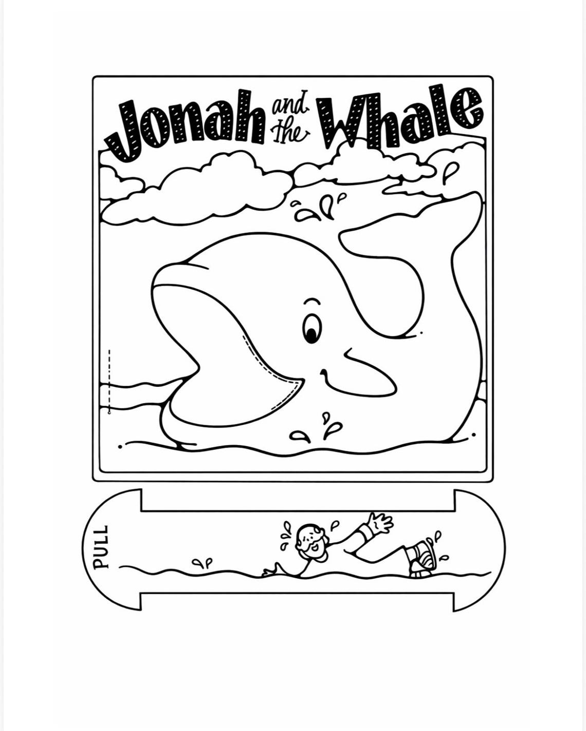 Jonah and the Whale Craft Printable | Bible Slide Craft for Kids | LDS ...