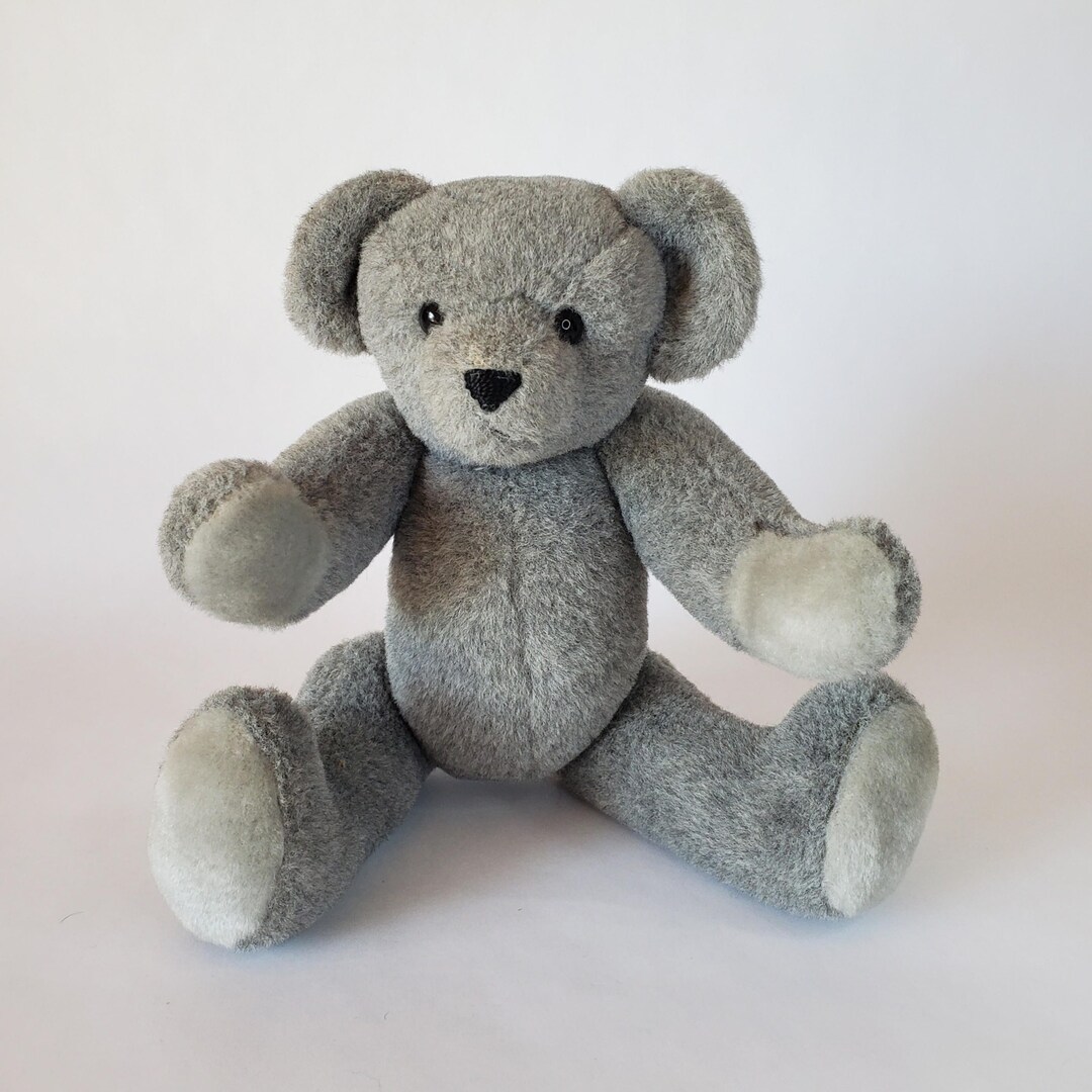 Handmade Fully Articulated Gray Teddy Bear - Etsy