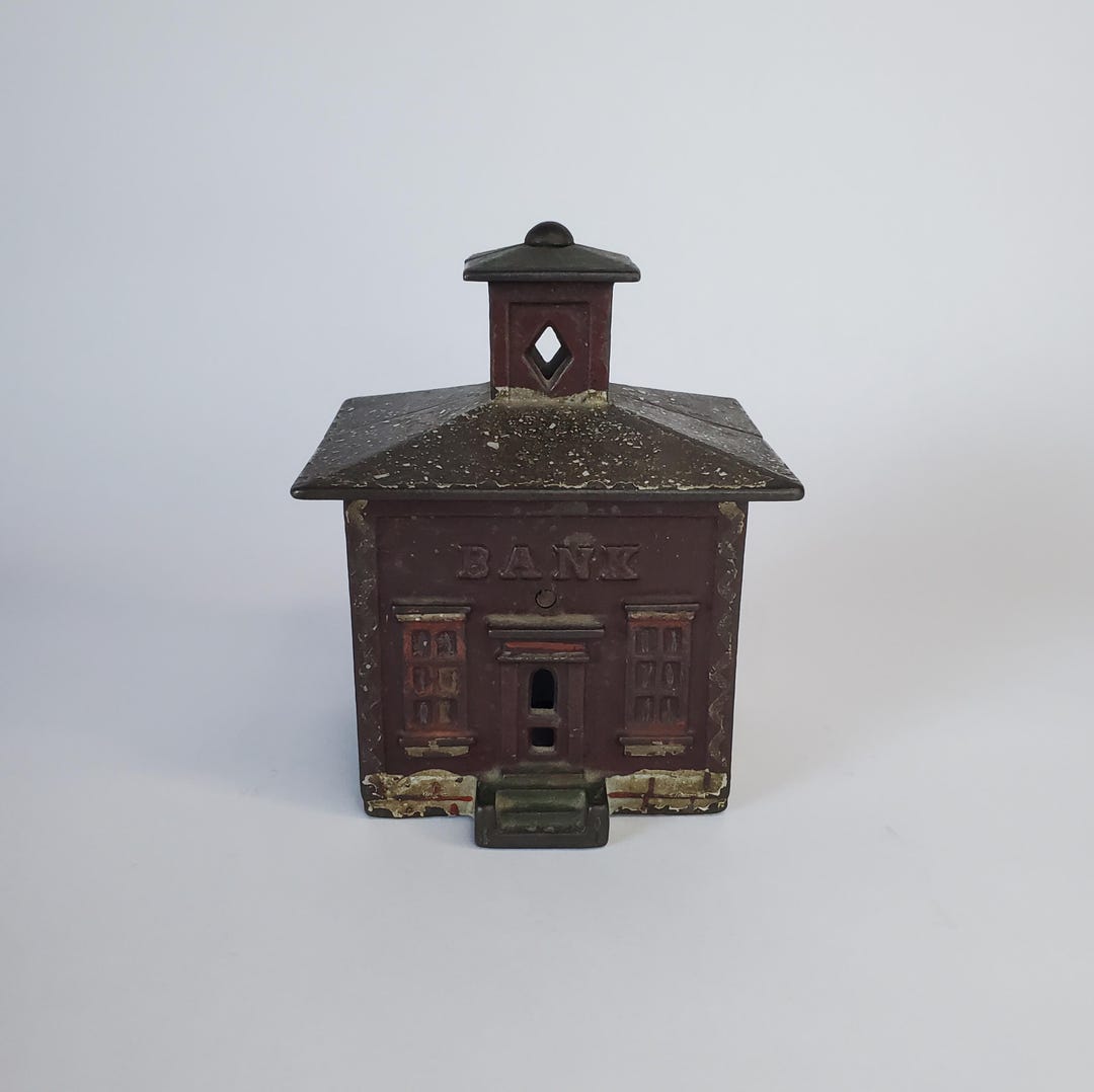Antique Cast Iron Bank - Late 19th Century Cupola Style - Etsy