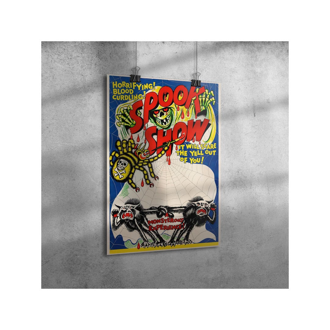 Spook Show (unknown, 1950s) - 12"x18" Retro Movie Poster, Restored ...