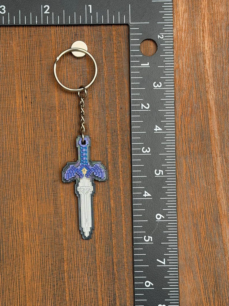 Master Sword Pixel Keychain | 3D Printed Pixel Art | Zelda Ocarina of ...