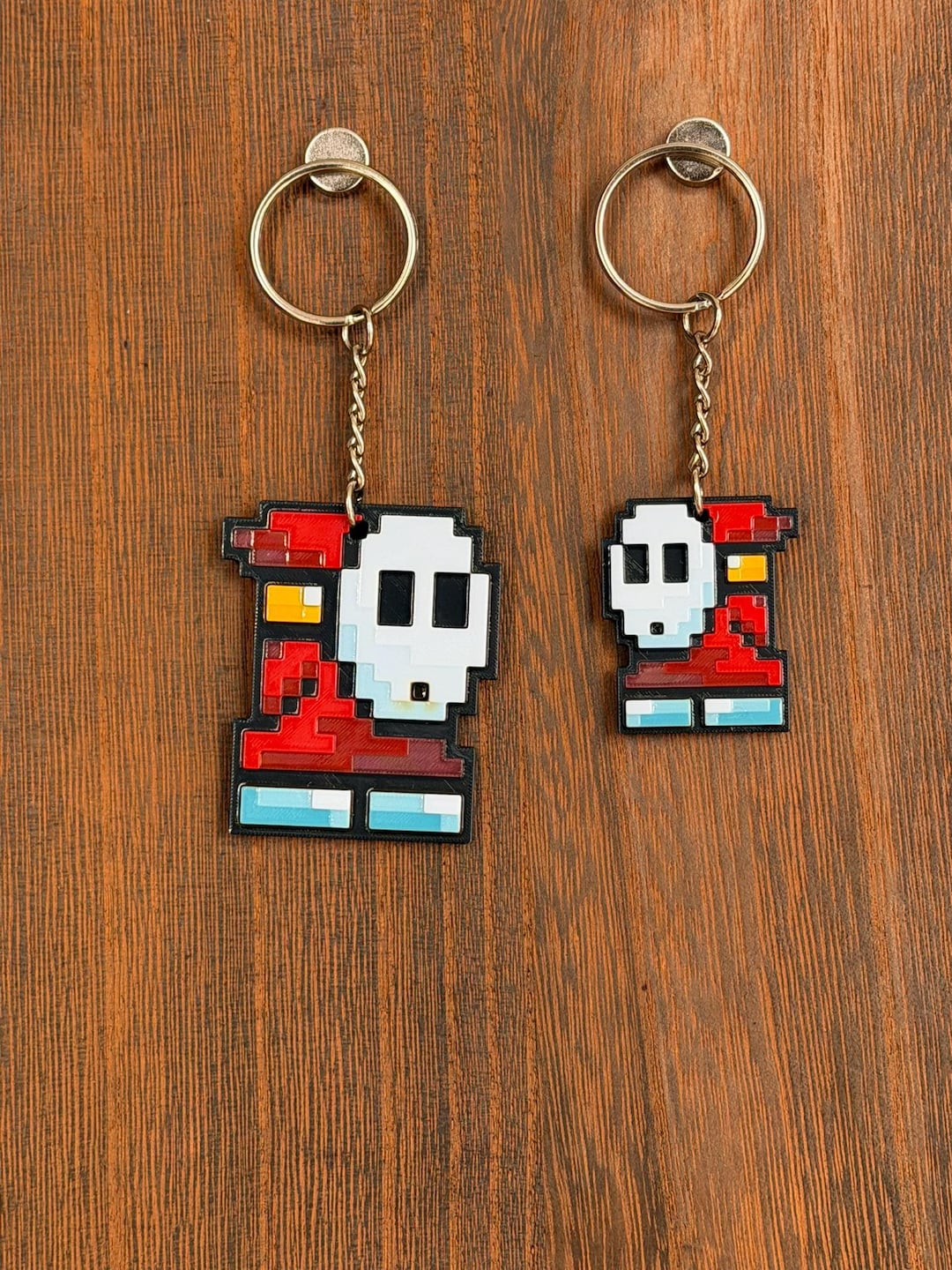 Shy Guy Pixel Art Keychain – Retro Mario World Enemy - Etsy