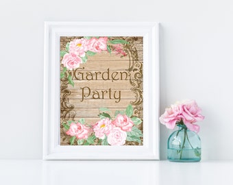 Garden Party Sign - Etsy UK
