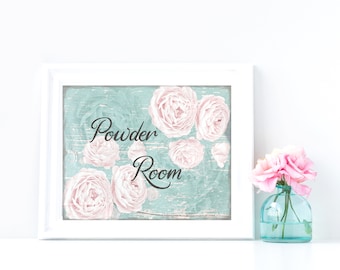 Powder Room Sign - Etsy